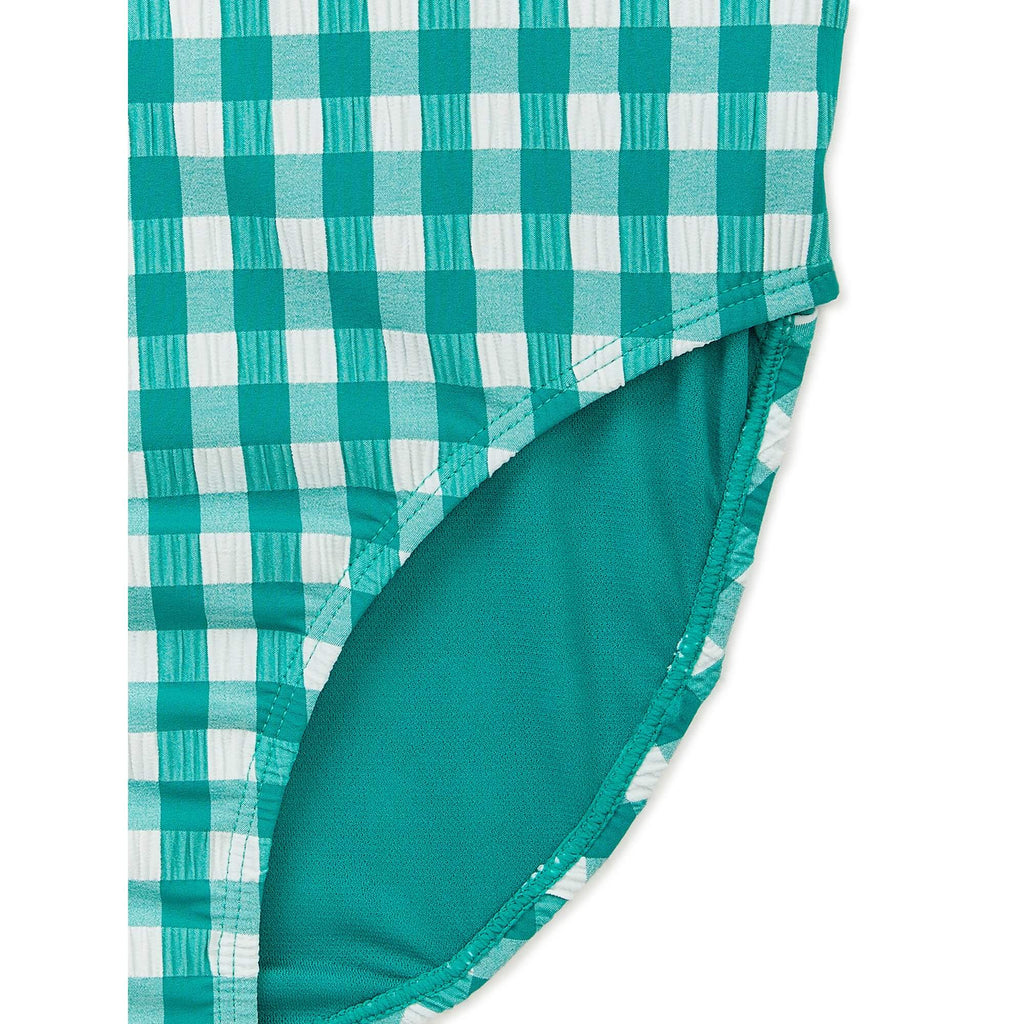 Wonder Nation Girls' Cool Turquoise Shark Bite One-Piece Swimsuit with ...